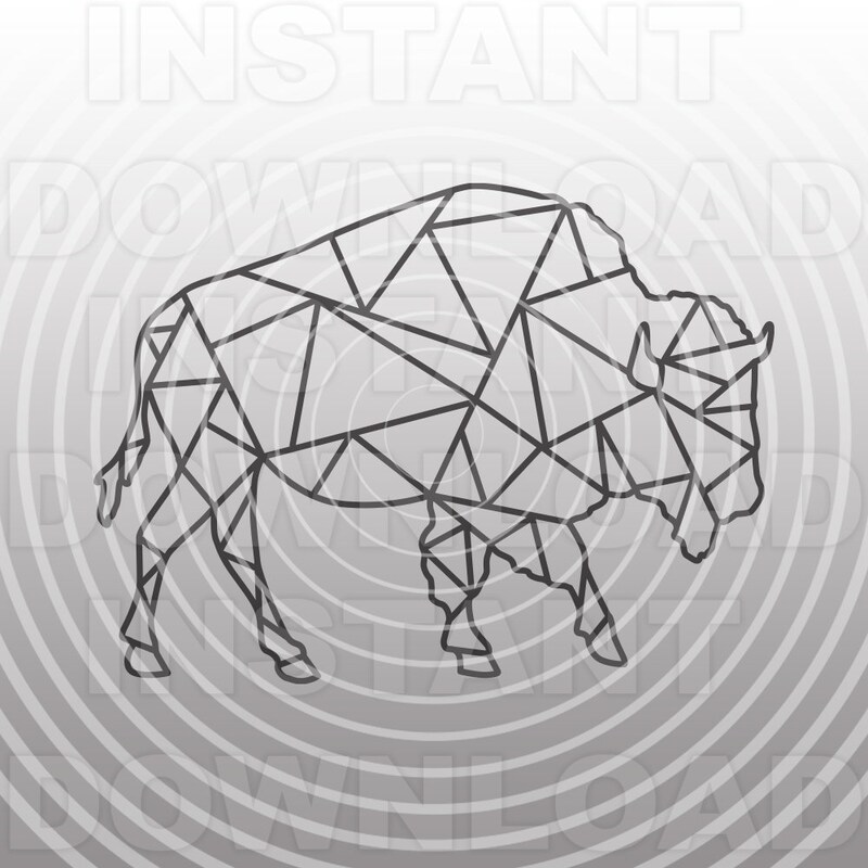 Geometric Buffalo - Etsy