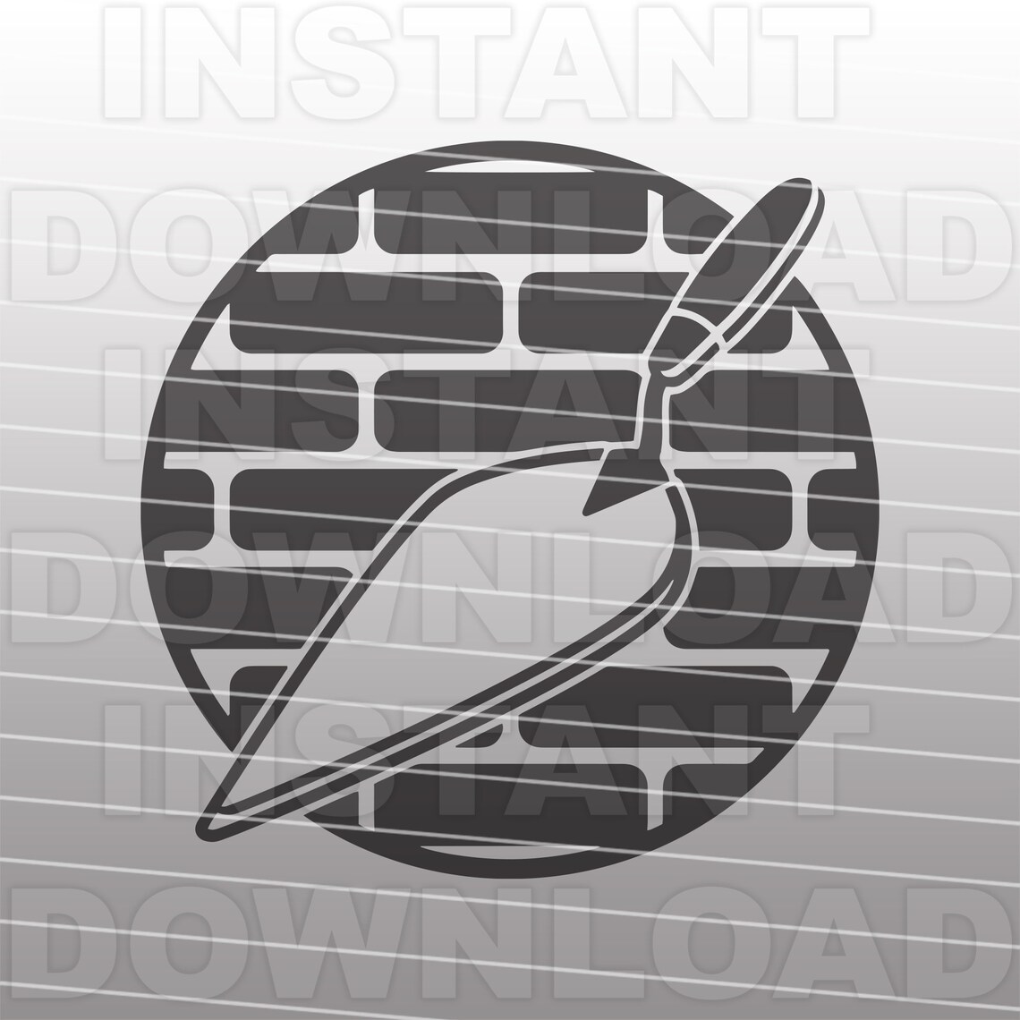 Bricklayer SVG File,masonry Svg,trowel With Bricks Svg -vector Art ...