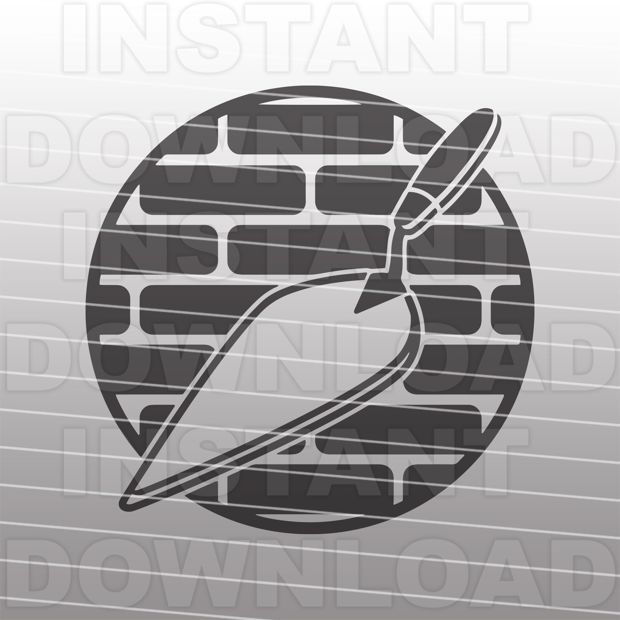 Bricklayer SVG File,masonry Svg,trowel With Bricks Svg -vector Art ...