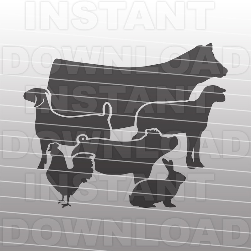 Chicken Goat Cow Decal - Etsy