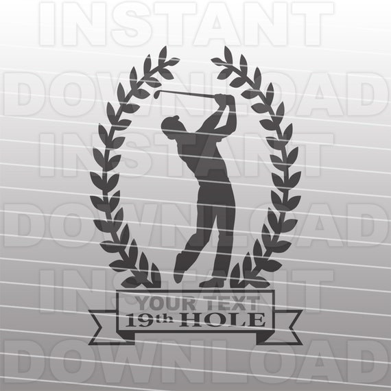 19th Hole Golf Sign Template SVG Filegolfer With Banner SVG - Etsy Canada