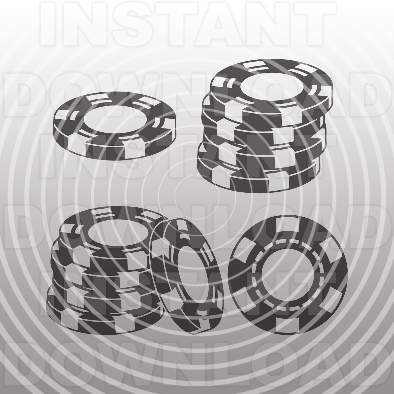 Poker Chips SVG File,gambling Svg,casino Svg -vector Art Commercial ...