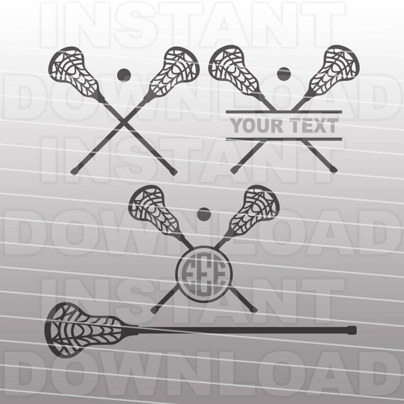 Lacrosse Stick SVG File,lacrosse Sticks Monogram SVG - Cricut Svg ...