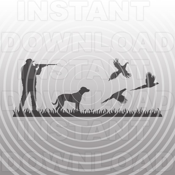 Pheasant Hunter With Labrador Retriever Dog SVG Filepheasant - Etsy