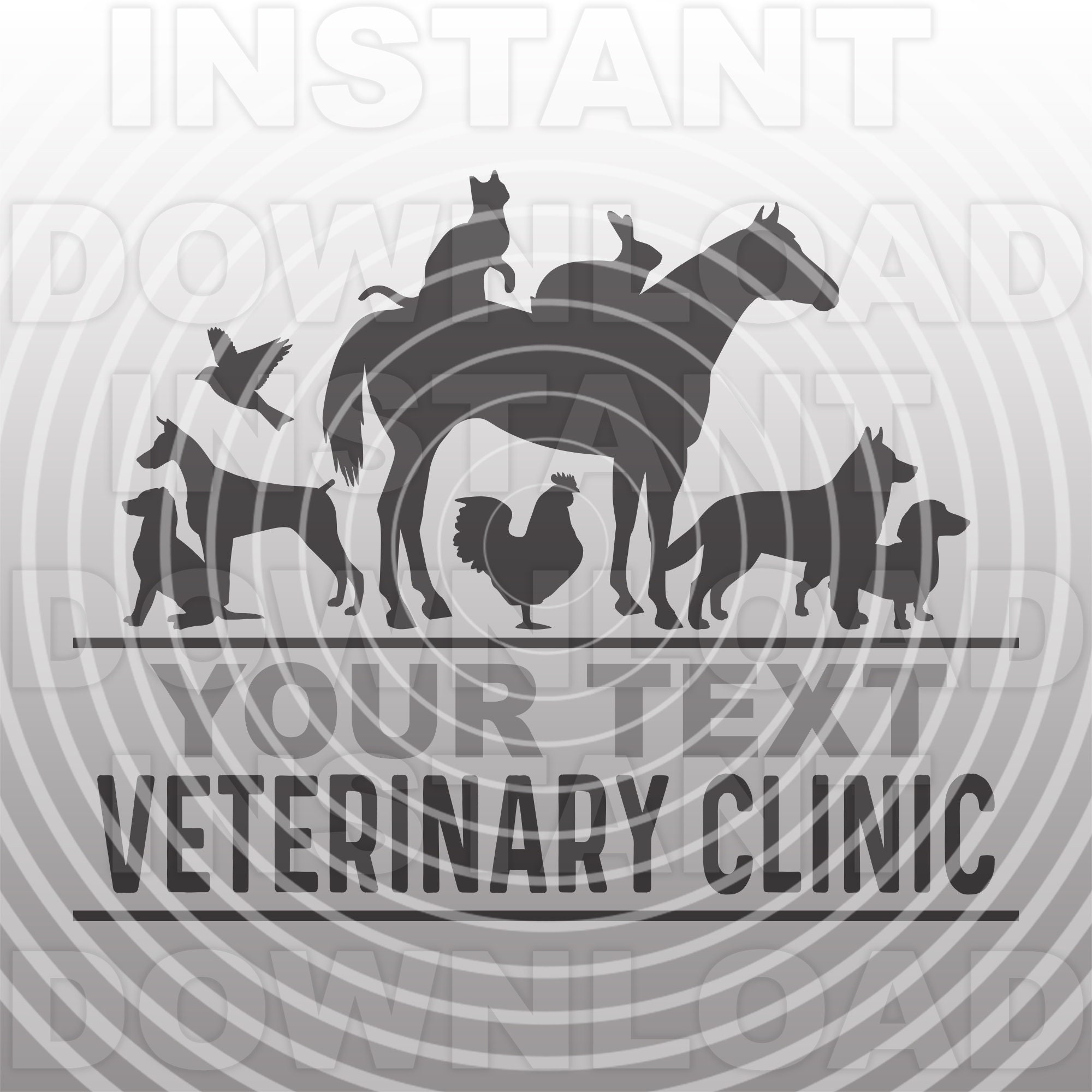 Veterinarian SVG Fileveterinary Clinic Logo Design SVG - Etsy