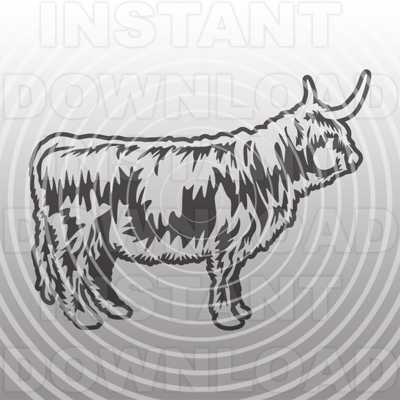Scottish Highland Cow SVG Filehighland Cattle Svglivestock | Etsy