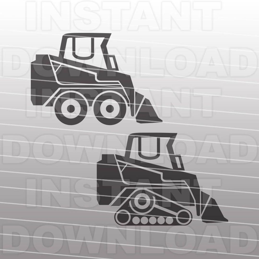 Skid Steer Loader SVG File,bobcat Bulldozer SVG -vector Art for ...