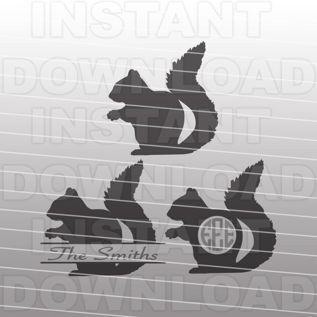 Squirrel SVG File - Woodland Animal SVG File - Commercial & Personal ...
