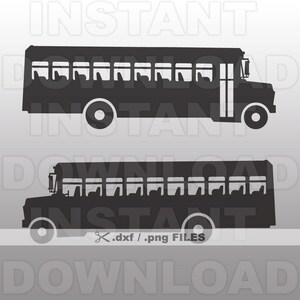 School Bus DXF File - School Bus PNG File- Vector Art -commercial ...