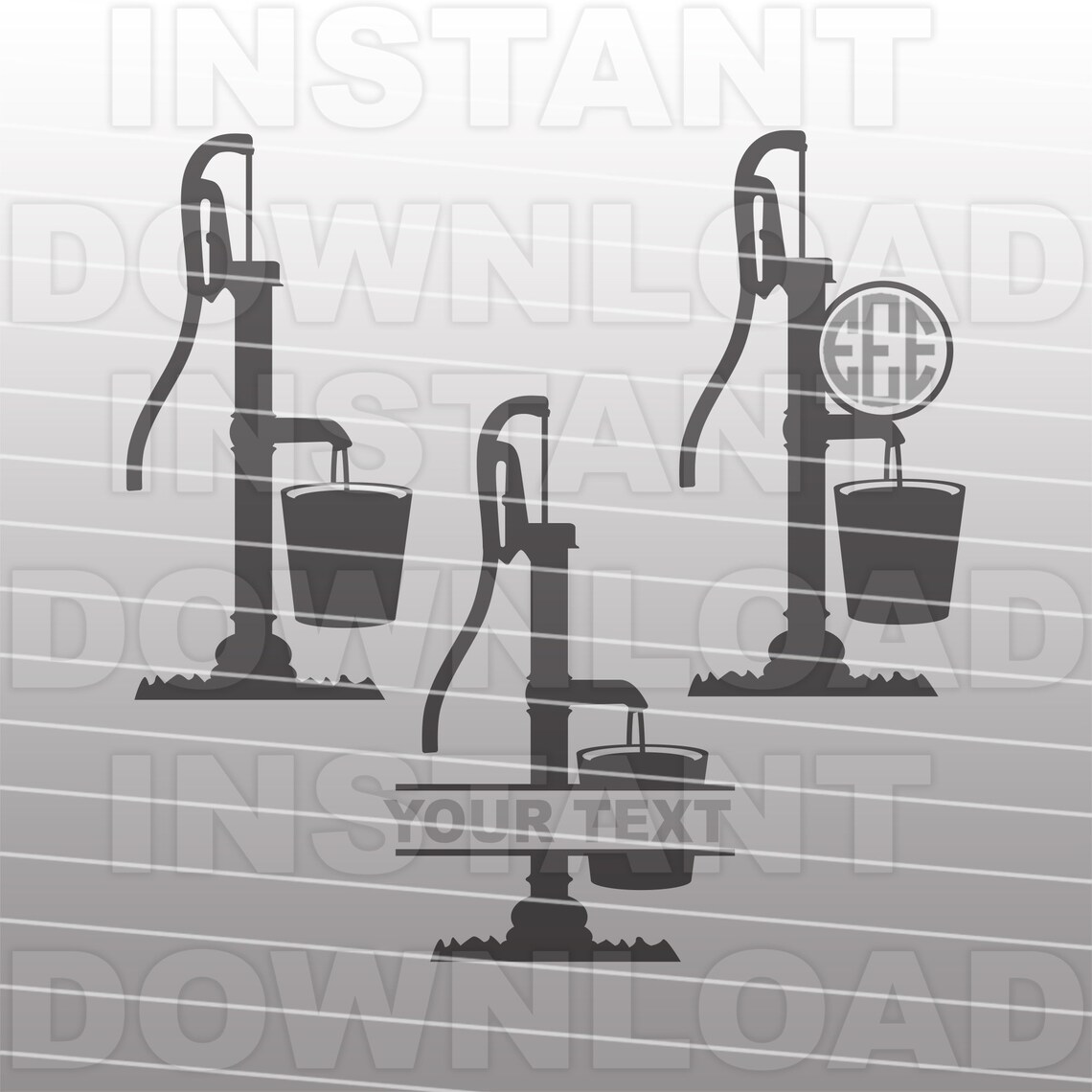 Old Water Pump SVG File,retro Antique Water Pump Svg,garden SVG -vector ...