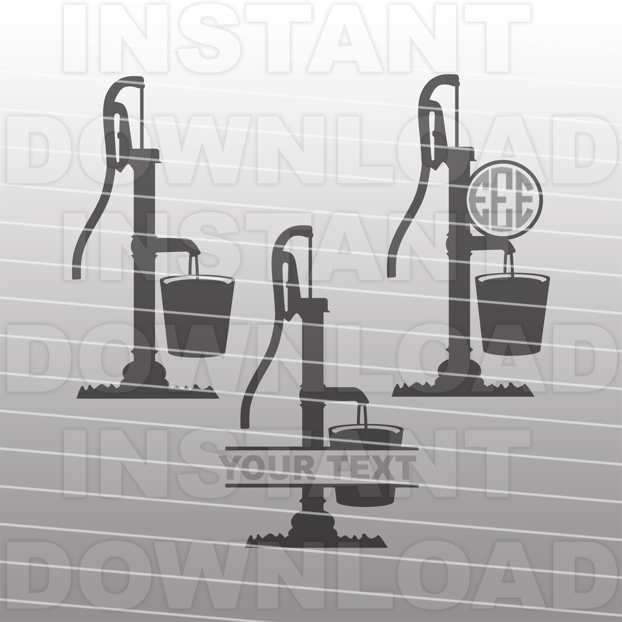 Old Water Pump SVG File,retro Antique Water Pump Svg,garden SVG -vector ...