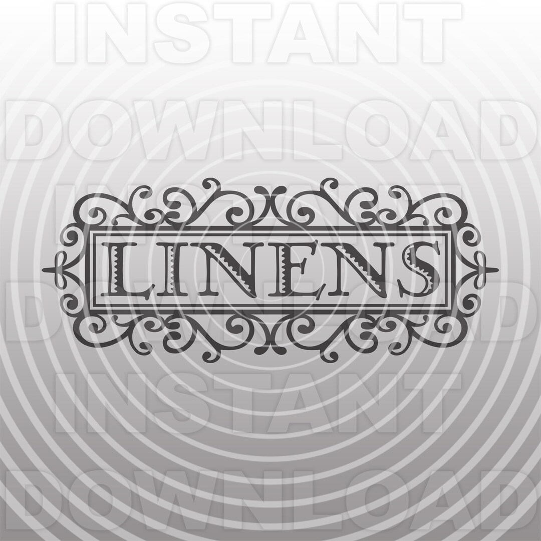 Fancy Chic Linens Laundry Sign SVG File,laundry Word Art Svg -vector ...