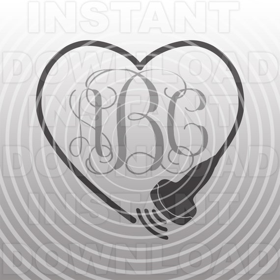 Ultrasound Tech SVG FileUltrasound Probe Heart Monogram | Etsy