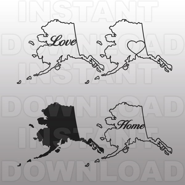 Alaska State Outline Svg - Etsy