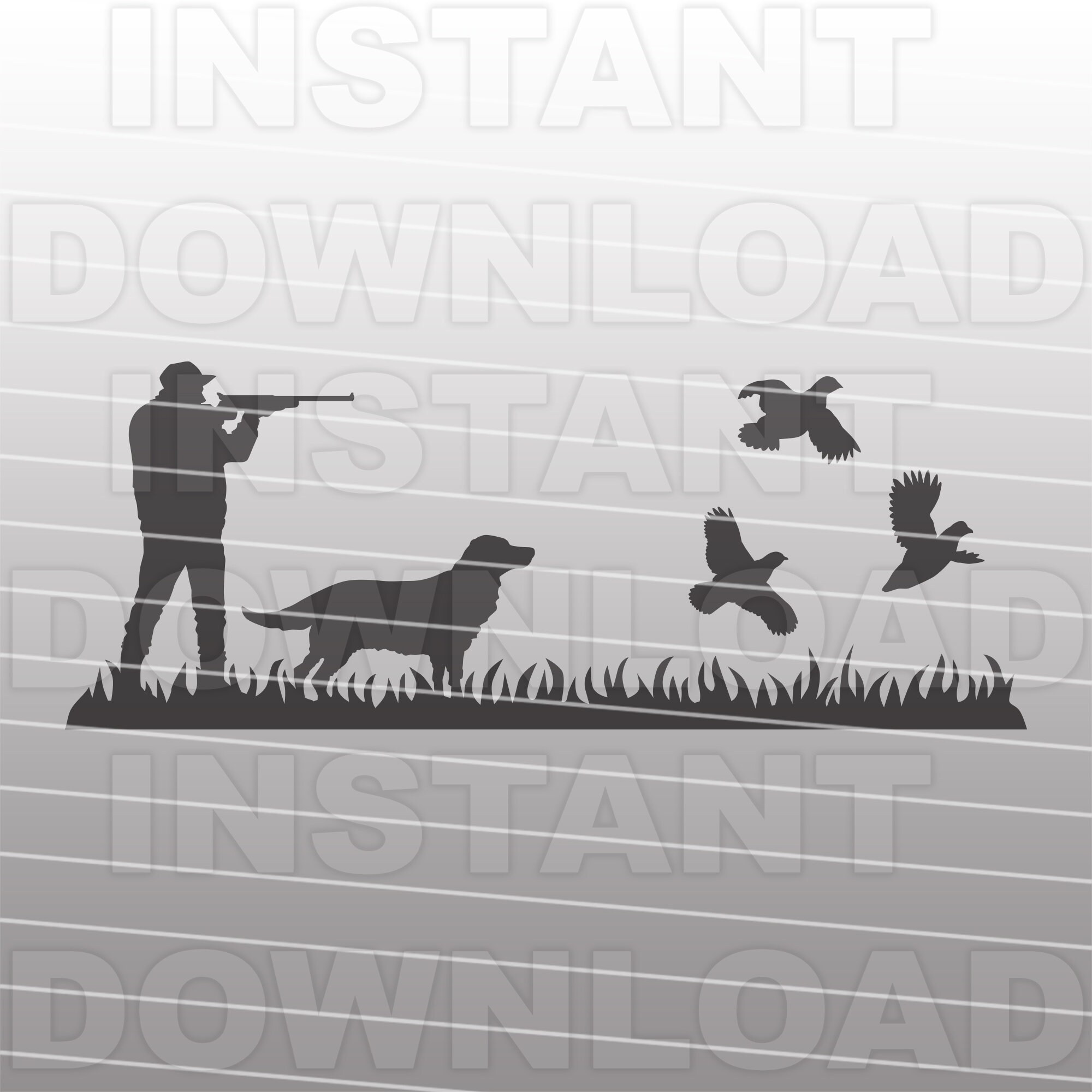 Quail Hunter With Golden Retriever Dog SVG File,quail Hunting Svg ...