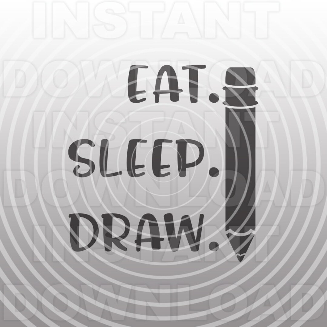 Artist SVG File,eat Sleep Draw Svg,art Supplies SVG -vector Art ...