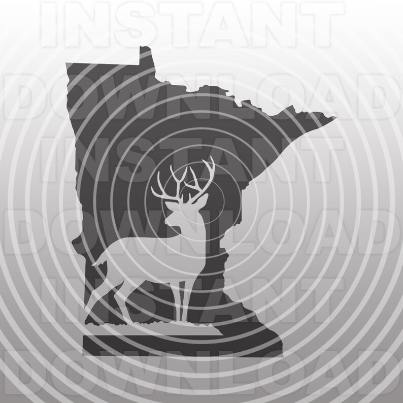 Minnesota Deer Hunting Buck SVG File commercial & Personal - Etsy