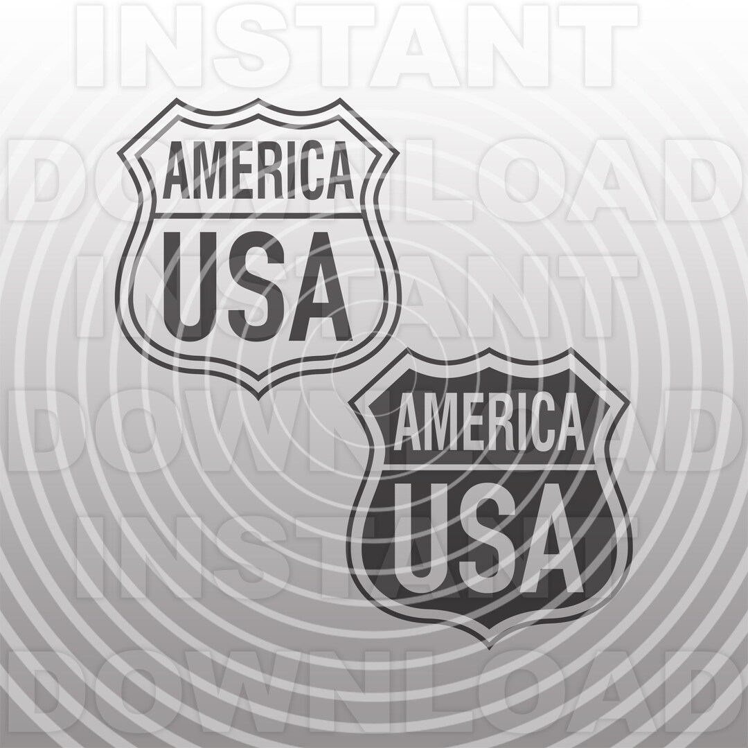 America USA Highway Sign SVG Fileman Cave Svgpatriotic Svg - Etsy