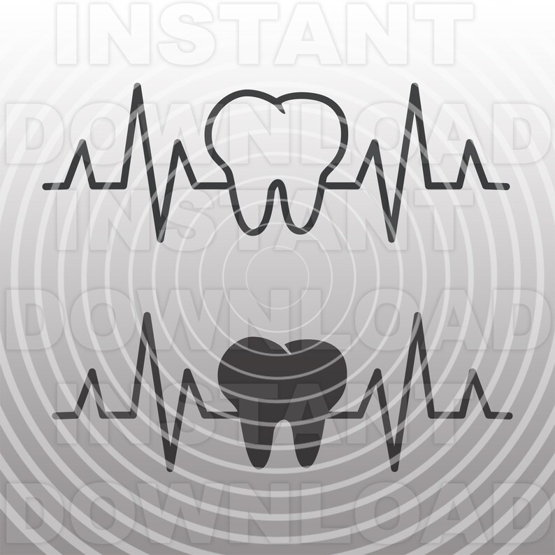 Molar Tooth Heartbeat EKG Pulse SVG Filedentist Svgdental - Etsy