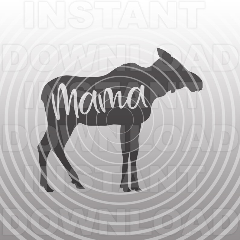 Mama Moose SVG File,moose Family Svg,moose Mom SVG -vector Art ...