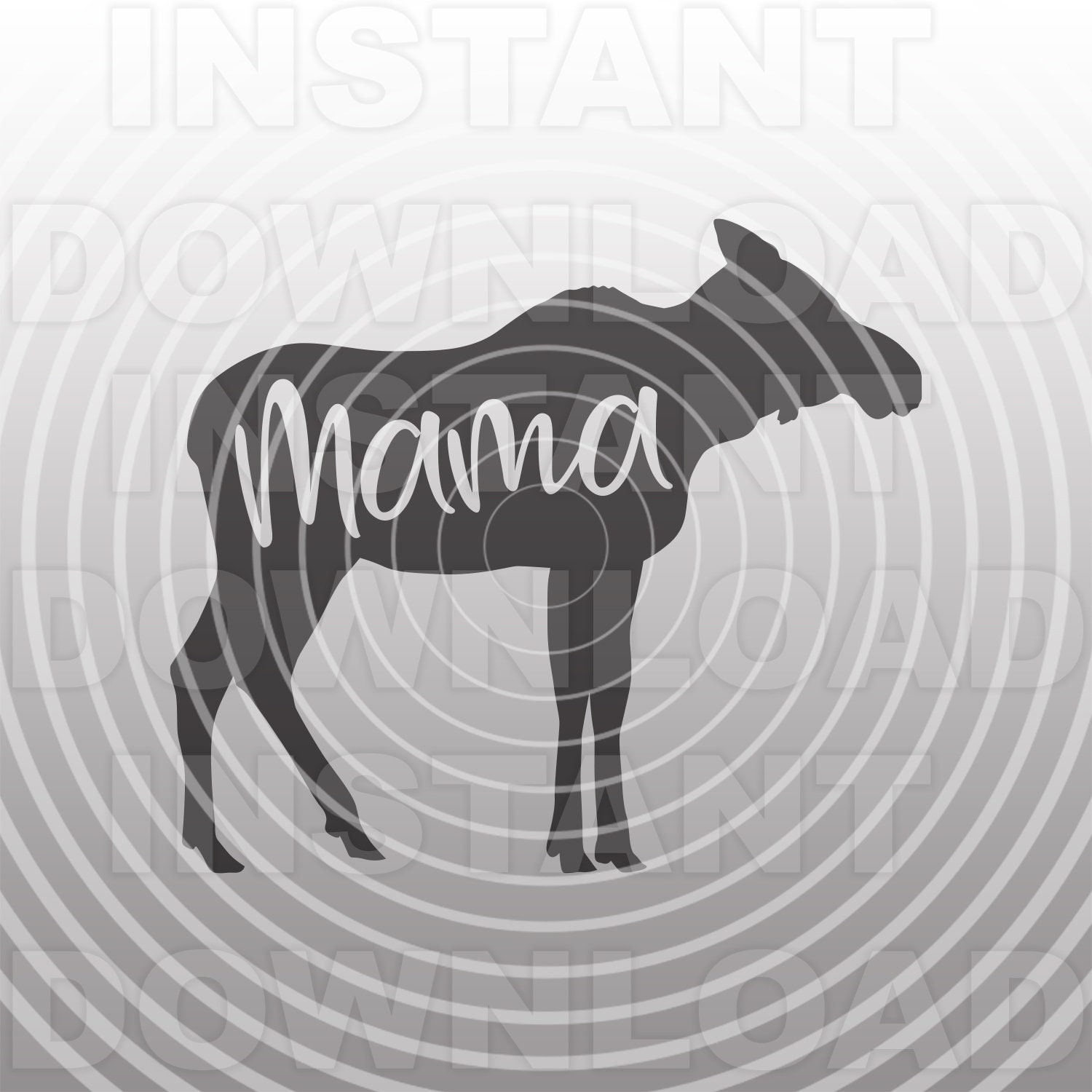Mama Moose SVG FileMoose Family SVGMoose mom SVG Vector Art | Etsy
