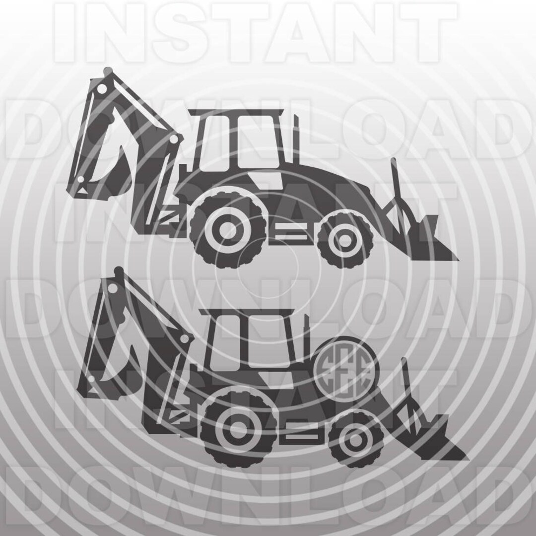Backhoe SVG File - Construction SVG File - Vector Clip Art for ...