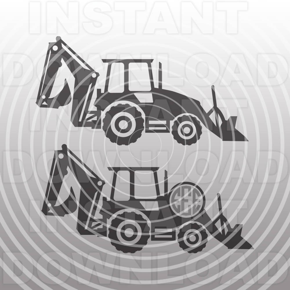 Case Backhoe Clipart