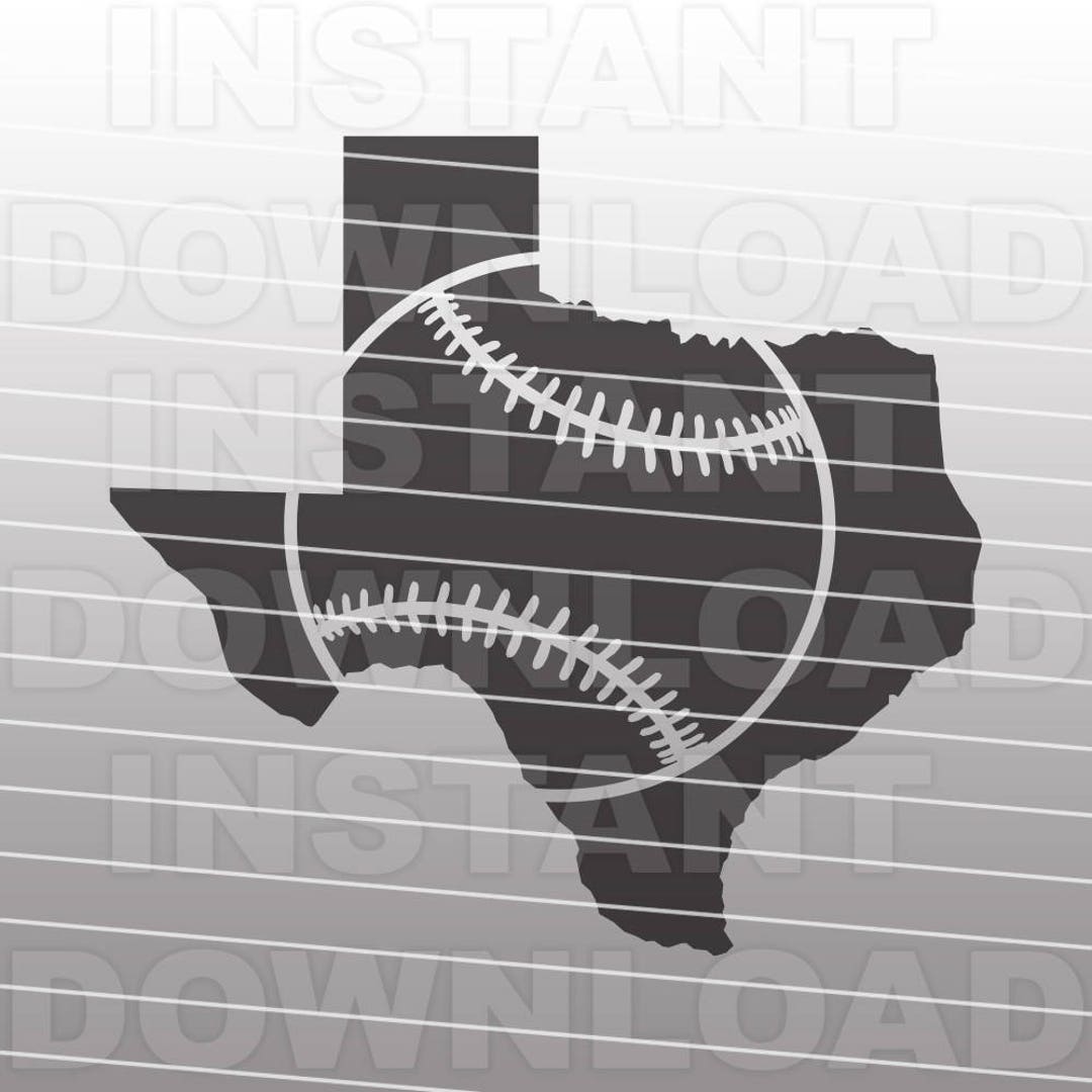 Texas Baseball Outline SVG File,texas Baseball Svg-cutting Template ...