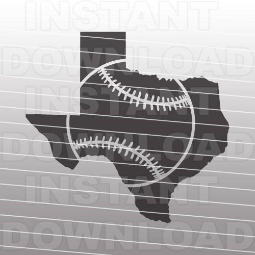 Texas Baseball Outline SVG Filetexas Baseball Svg-cutting - Etsy