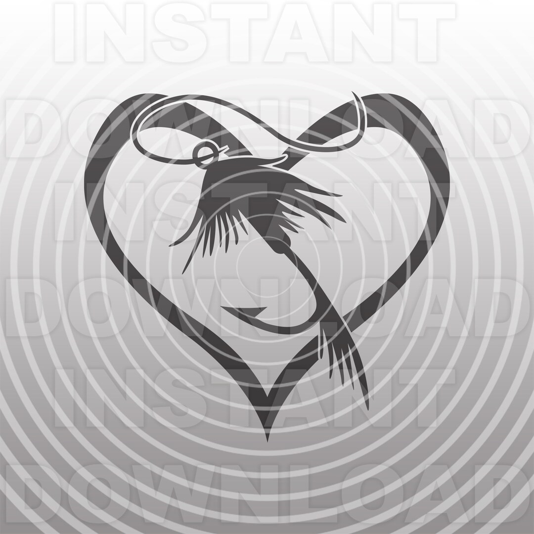 Fly Fishing With Heart SVG File,fly Fishing Flies Svg,fishing Lure SVG ...