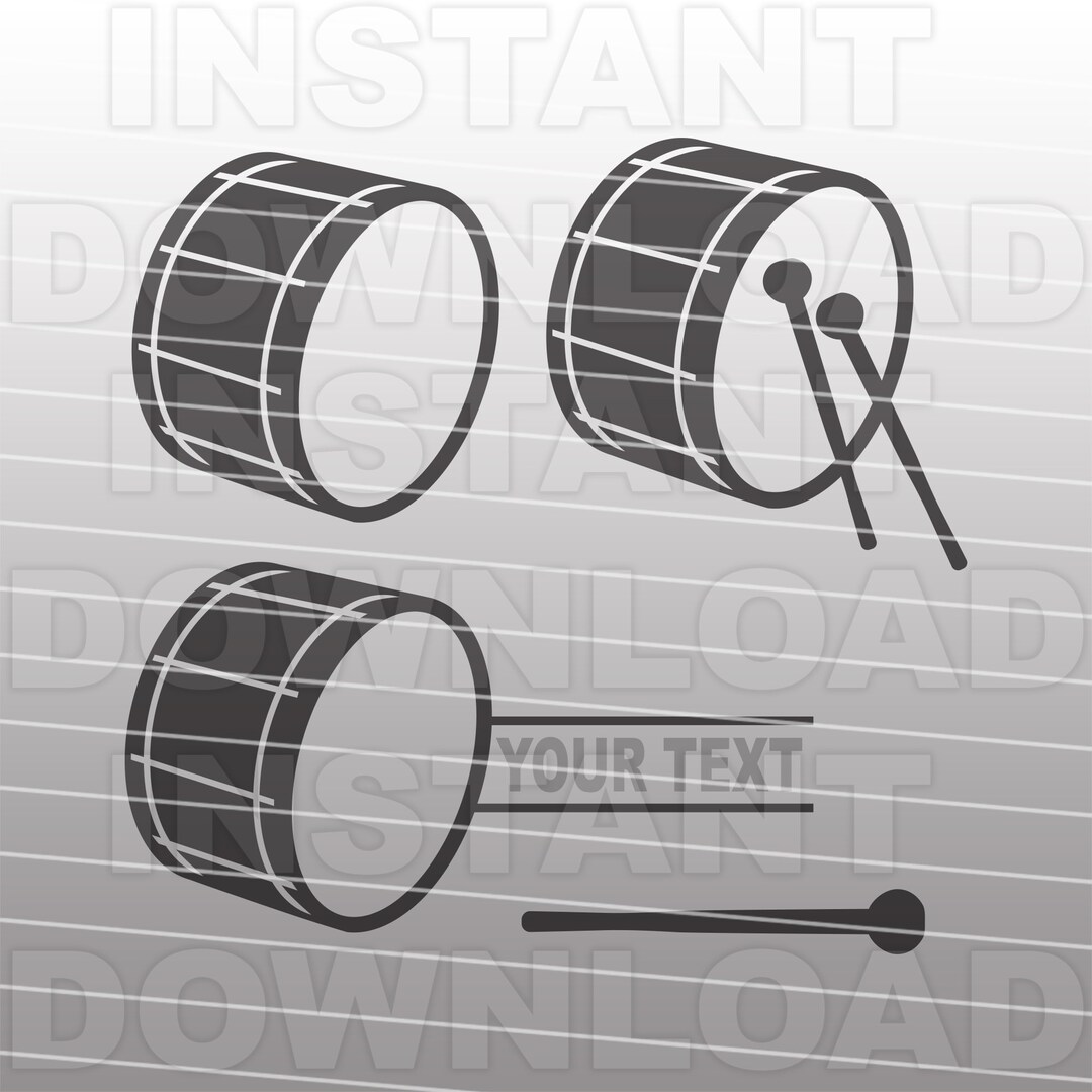 Bass Drum SVG File,drummer Monogram Svg,marching Band Svg,percussion ...