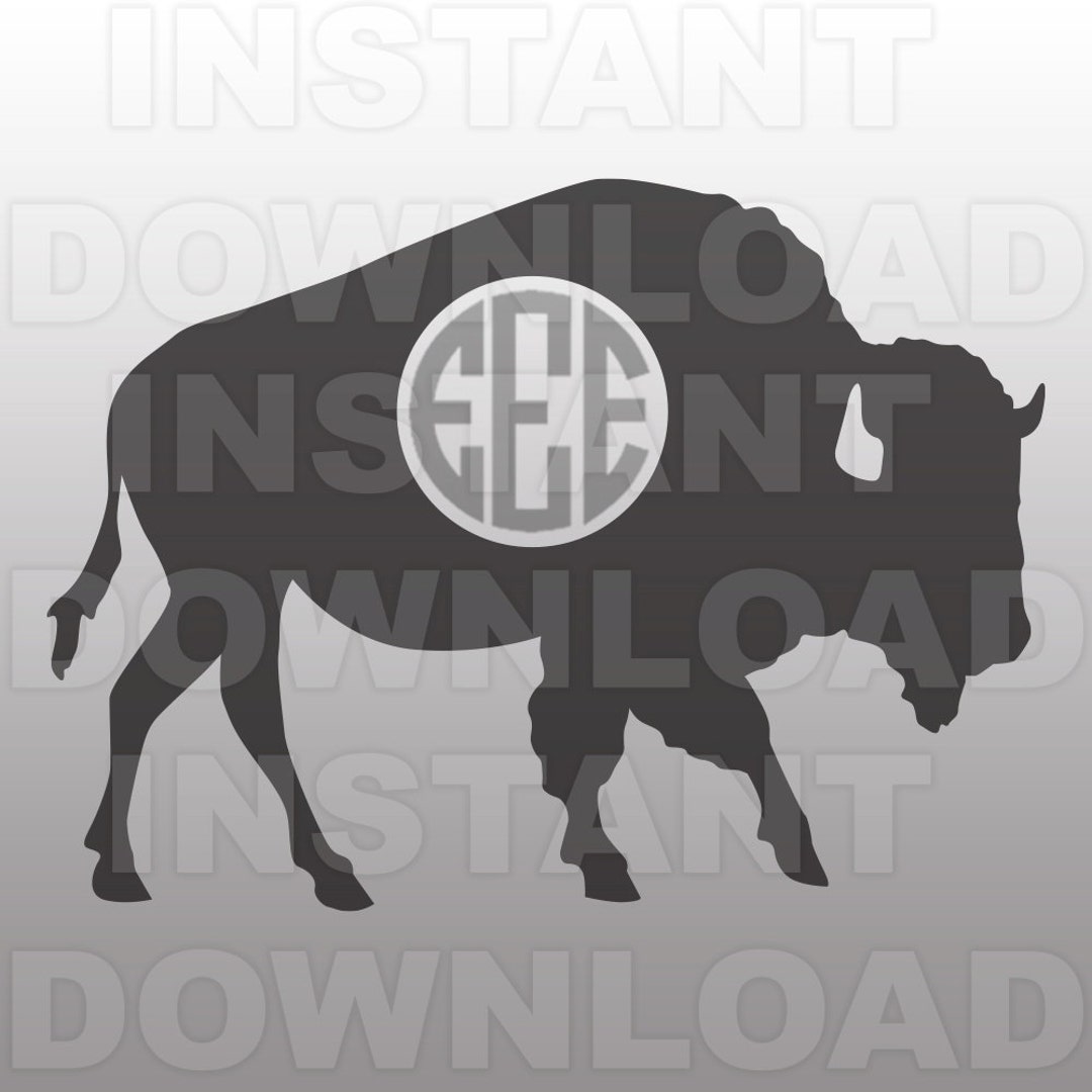 Buffalo Monogram SVG File,western SVG File,cowboy Svg-cutting File ...