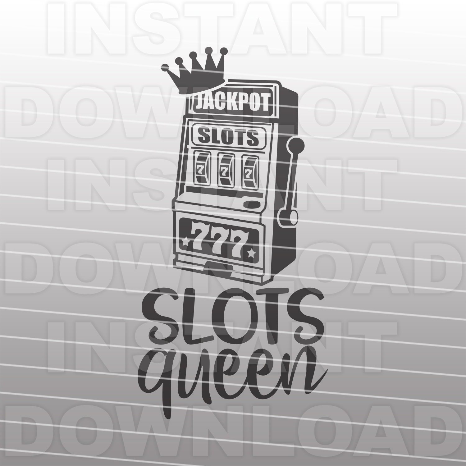 Slots Queen SVGSlot Machine SVG FileGambling SVGCasino | Etsy