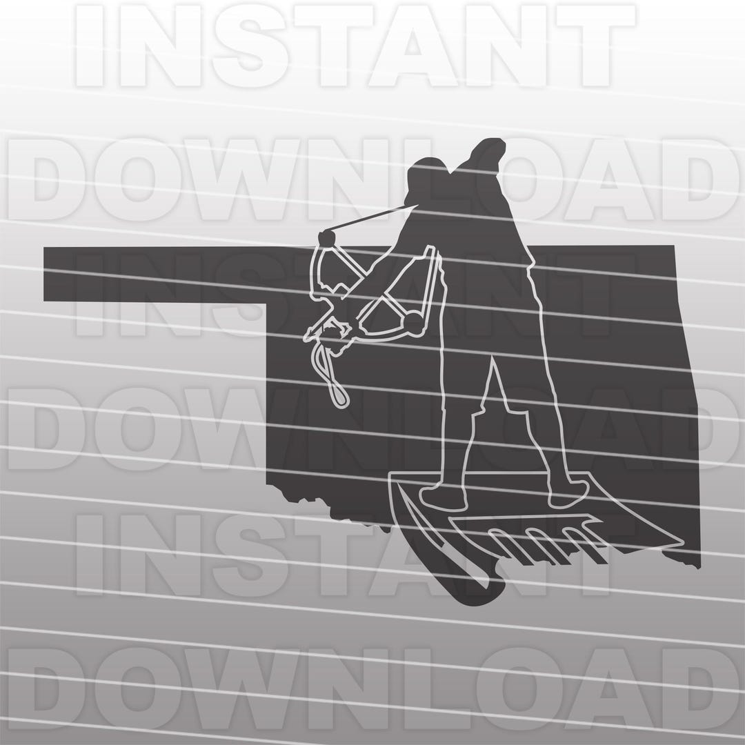 Oklahoma Bowfishing SVG File,bow Fishing Svg,bow Fisherman Svg,vector ...