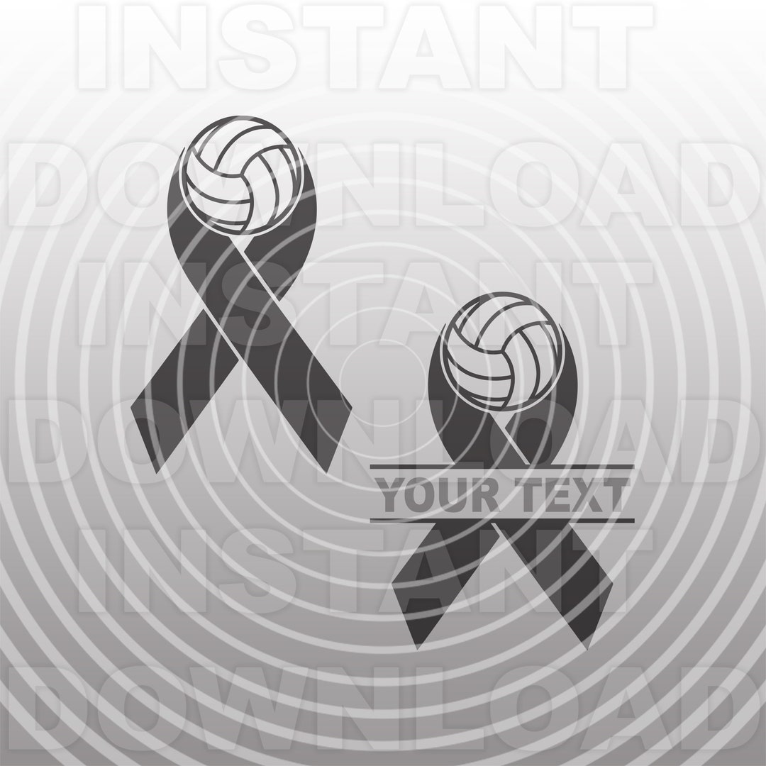Cancer Awareness Ribbon SVG File,volleyball Tournament Cancer ...