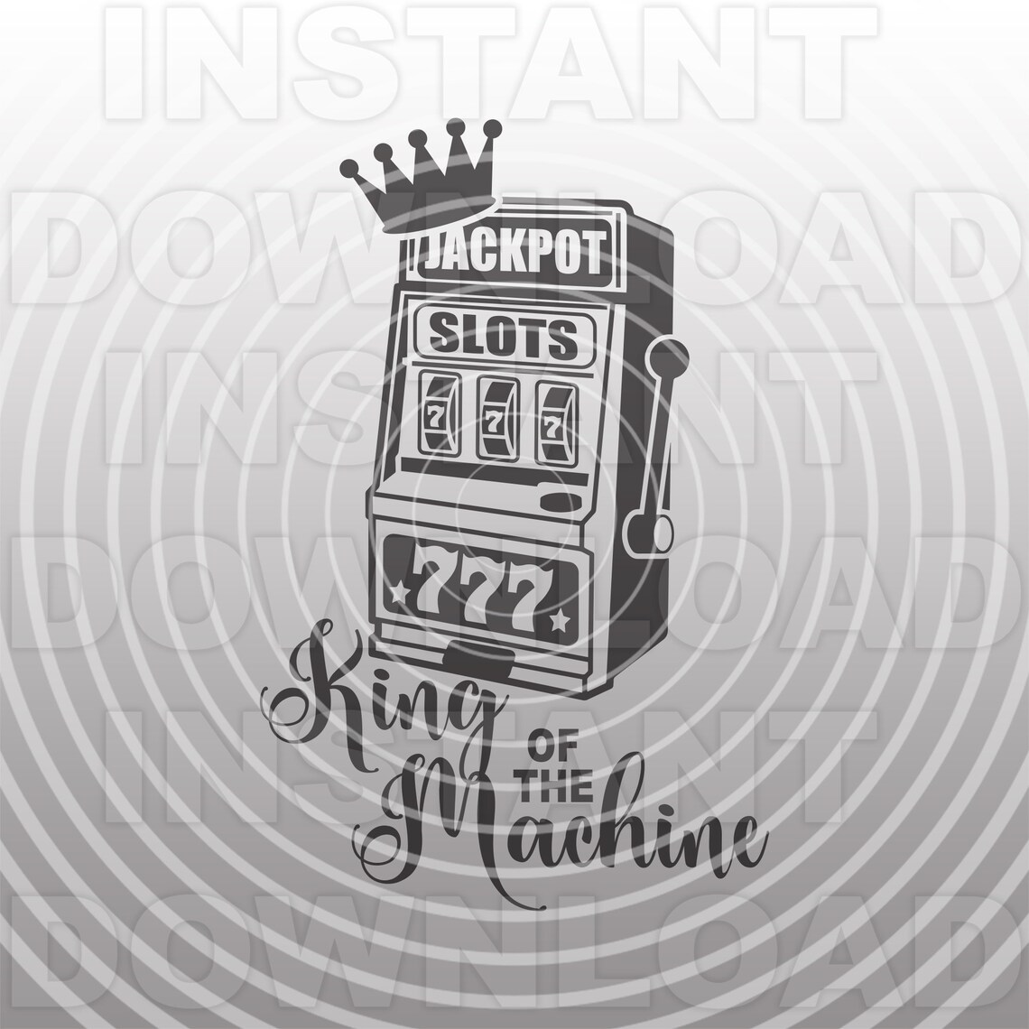 King of the Slot Machine SVG Filegambling Svgcasino - Etsy