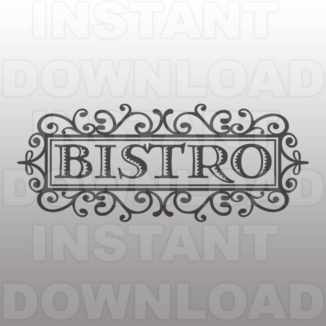 Shabby Chic French Bistro Sign SVG File,kitchen SVG -personal ...