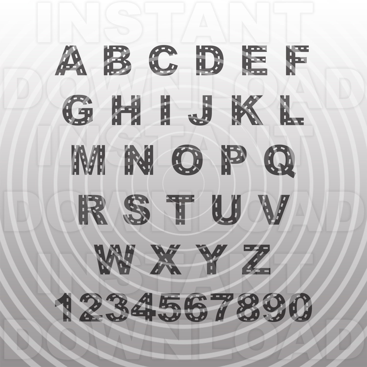 Race Car Track Monogram Letters SVG File,racing Letters SVG -vector Art ...