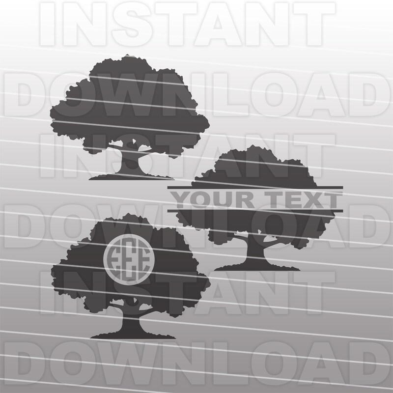 Oak Tree Svg - Etsy