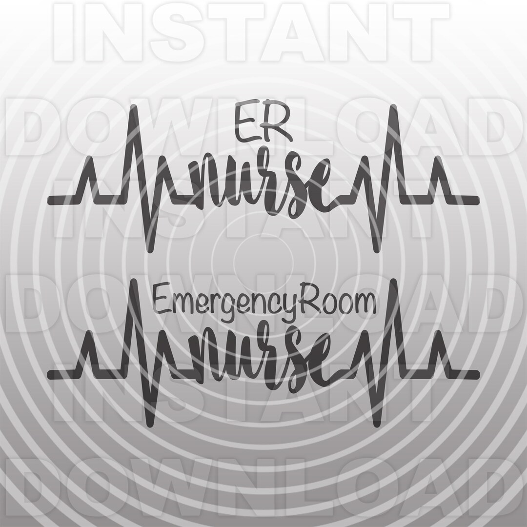 Heartbeat Pulse EKG Strip ER Nurse SVG File,emergency Room Nurse Svg ...