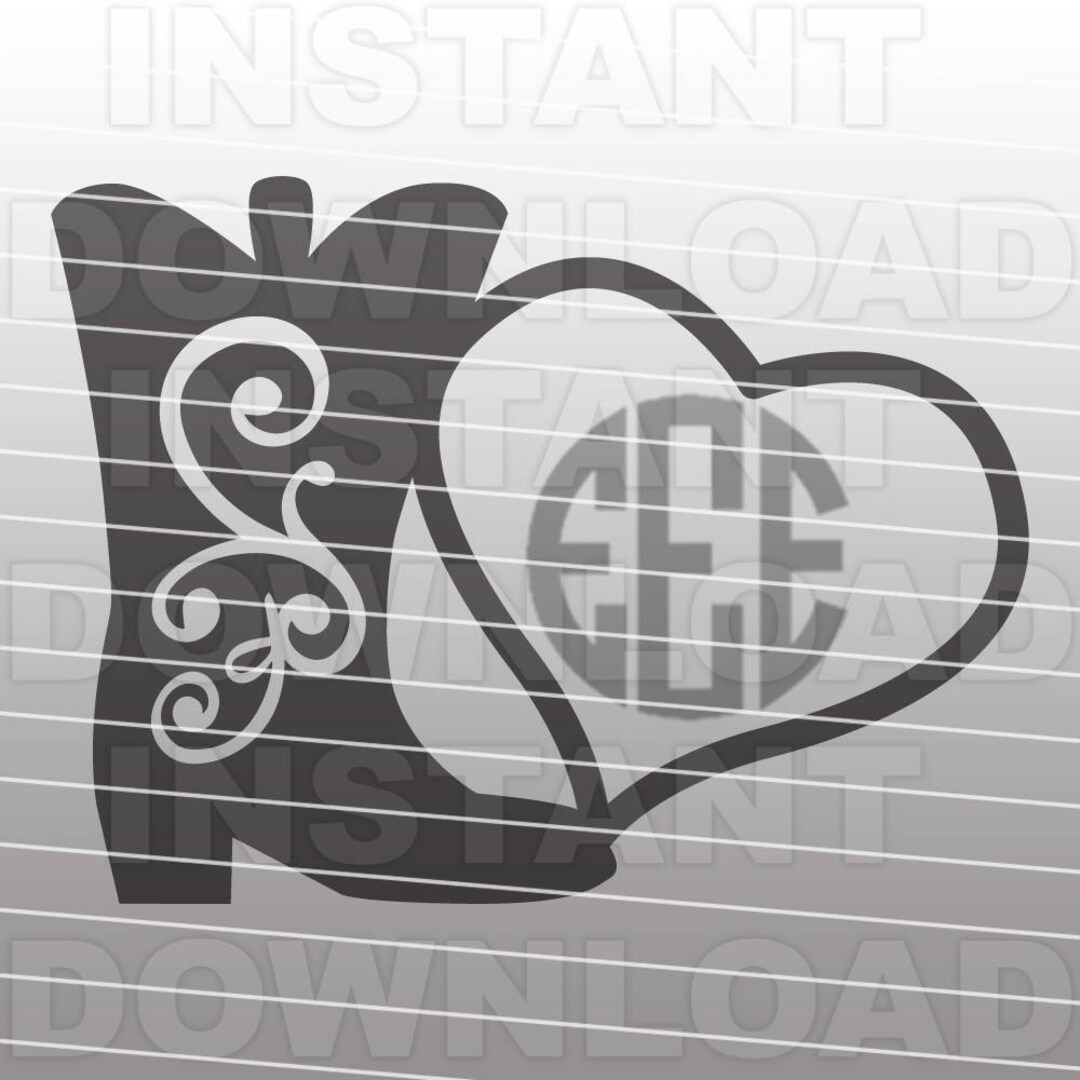 Cowboy Boot SVG File - Cowgirl SVG File - Western SVG -commercial ...