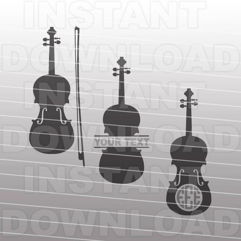Violin SVG Fileviolin Bow Svgfiddle Svgband Monogram SVG - Etsy