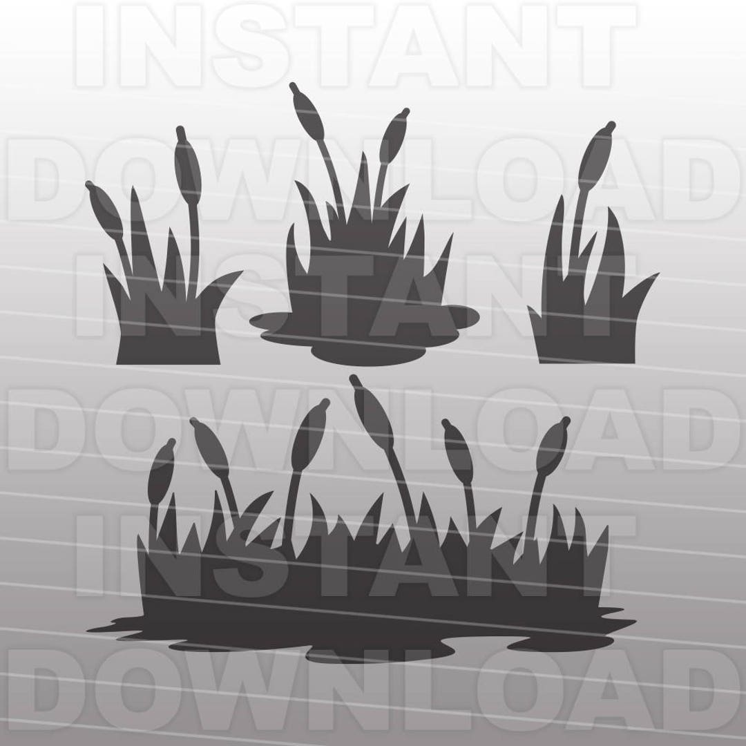 Cattails SVG File,lake Svg,river Svg,plants Svg,lily Pads Svg -personal ...