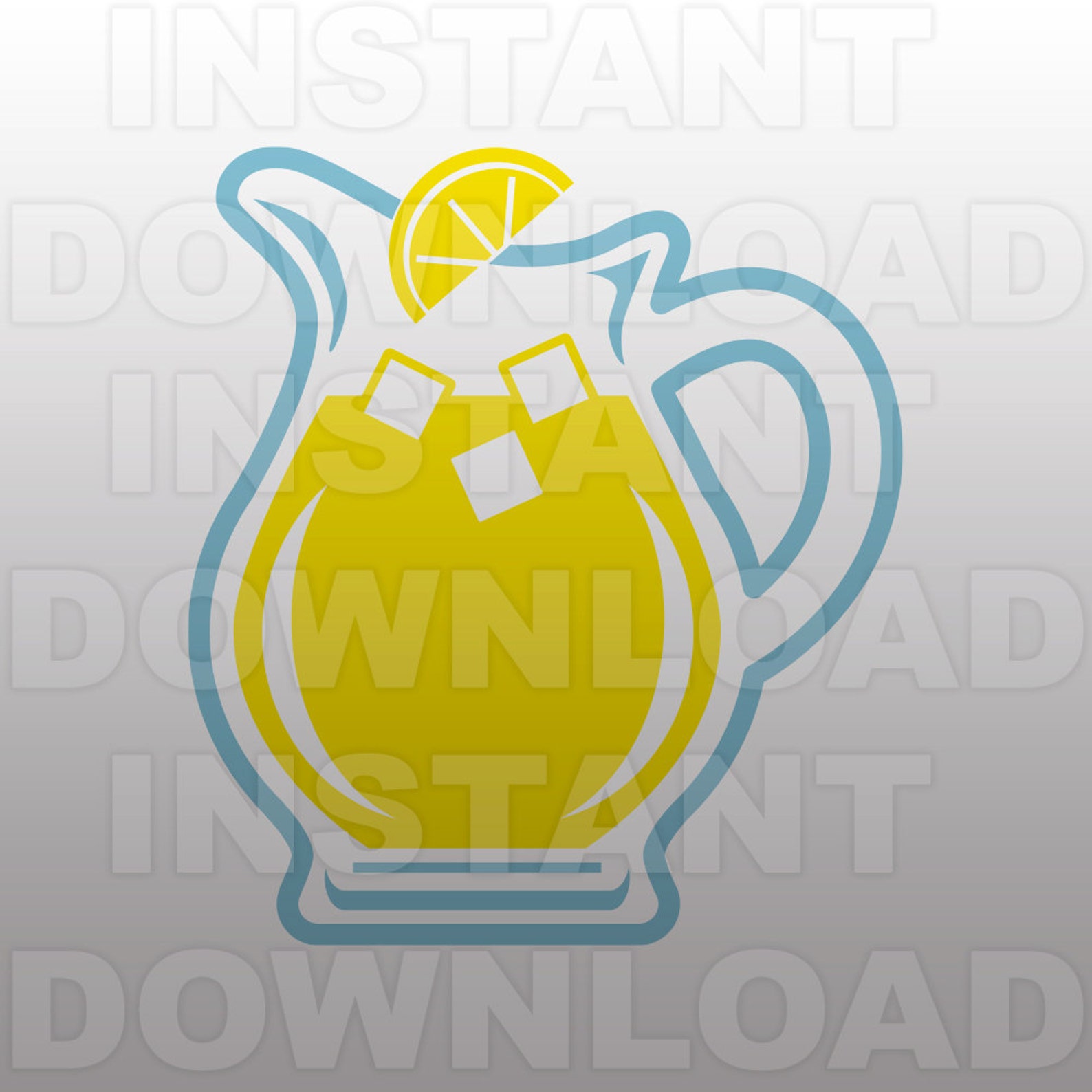 Lemonade Pitcher SVG File,lemon Slice SVG File -commercial & Personal ...