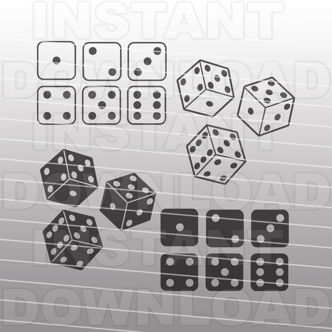 Dice SVG File,gambling Svg,casino Svg,bunco Svg -vector Clip Art ...