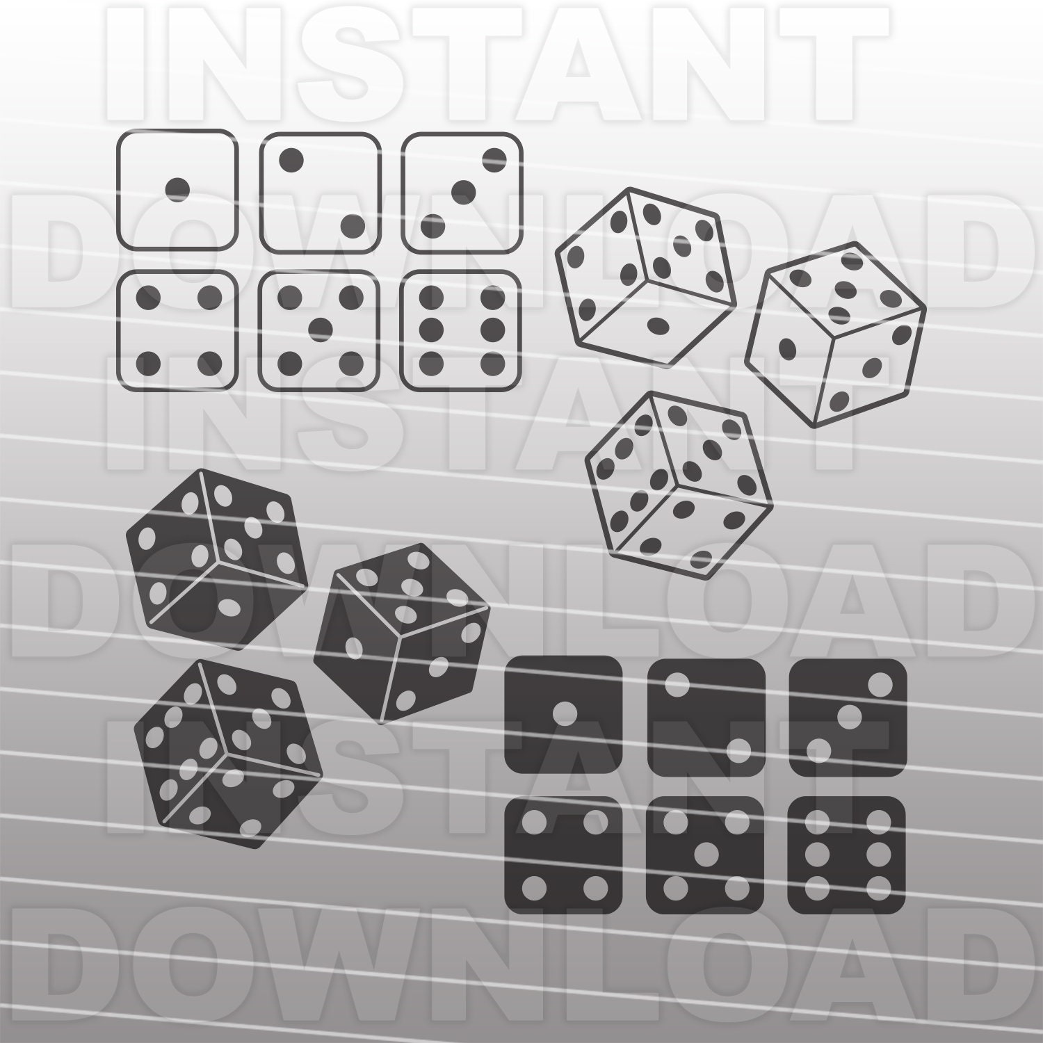 Dice SVG Filegambling Svgcasino Svgbunco Svg vector Clip | Etsy