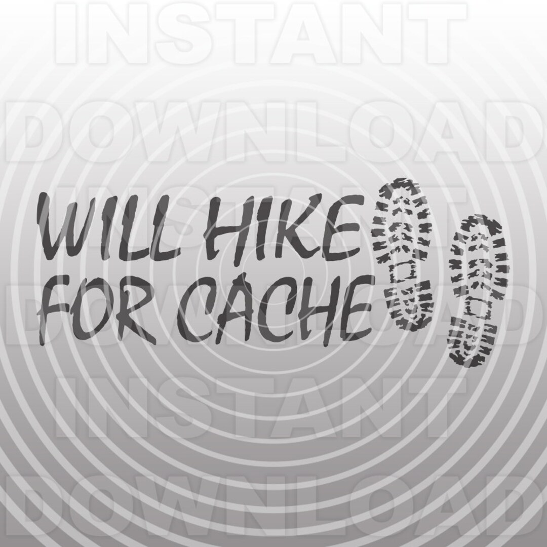 Geocaching SVG File,geocacher Svg,hiking Boot Prints SVG -vector Art ...