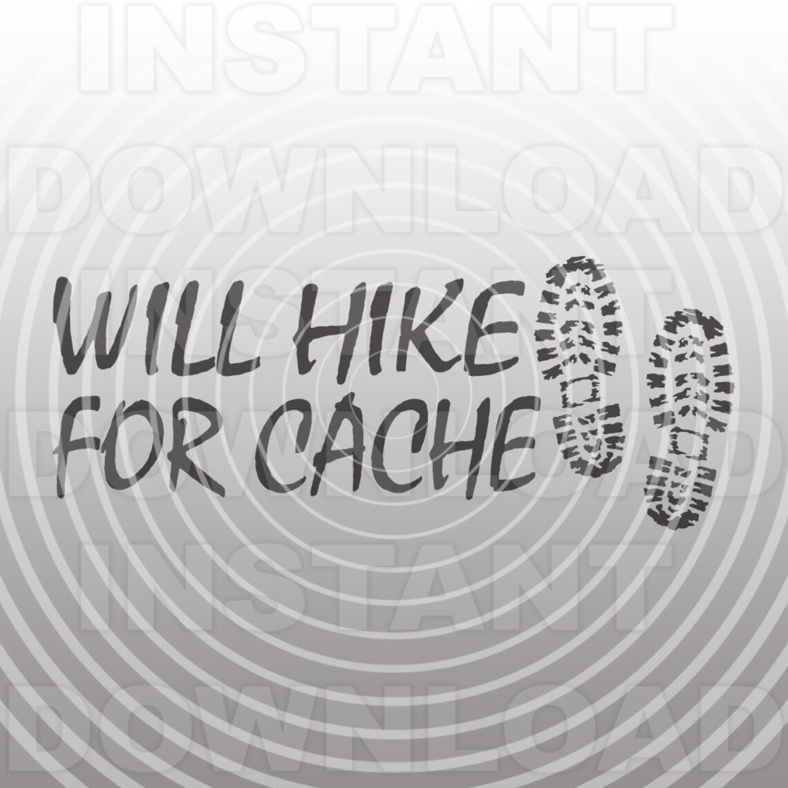 Geocaching SVG File,geocacher Svg,hiking Boot Prints SVG -vector Art ...