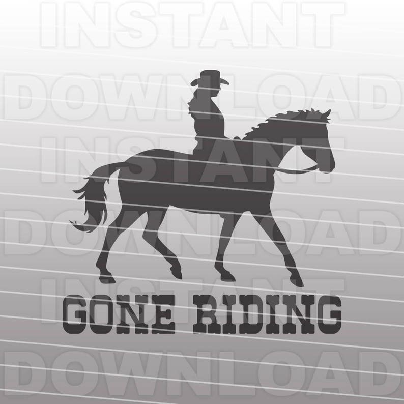 Gone Riding Horse Rodeo Country Western Cowgirl SVG - Etsy