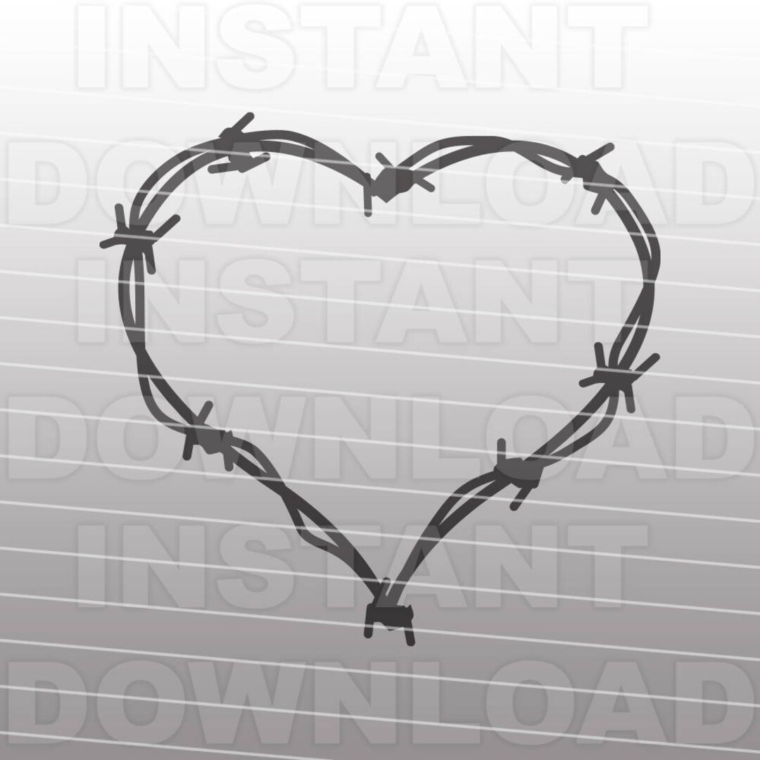 Barbed Wire Monogram Frame SVG File,country Rustic SVG -commercial ...